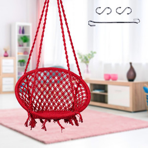 Swingzy Cotton Round Hanging Swing for Kids & Adults/Cotton Rope Swing ...