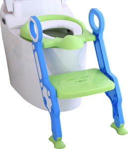 sunbaby Foldable Potty-Trainer Seat for Toilet Potty Stand with Ladder ...