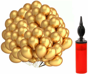 Flipkart.com | Freesia Solid Metallic Premium Golden Balloons pack of ...