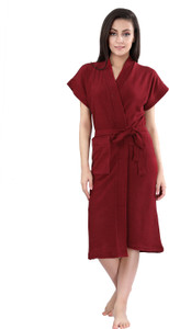 HotGown Plain Maroon Large Bath Robe - Buy HotGown Plain Maroon Large ...