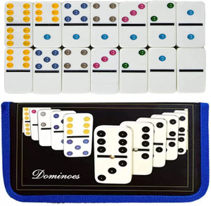 Skstore Smile Domino Tile Game Double 6 Color Dot 28 Pcs Dominoes Set ...