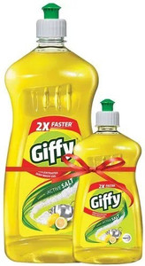 Giffy Concentrated Dish Cleaning Gel (750ml + 500ml) Citrus Liquid ...
