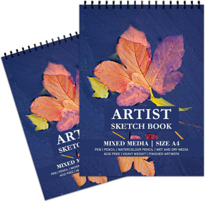 Paper Parwana Leaf Blue Background Artist Sketch Drawing Book A4 Size ...