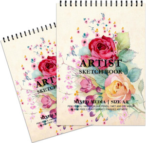Paper Parwana Rose Color Artist Sketch Drawing Book A4 Size 50 Sheets ...