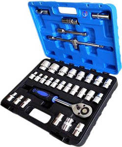 Mass Pro 32 Pieces Heavy 1/2"inch Combination Ratchet Socket Wrench ...
