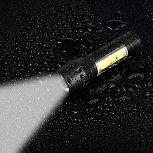MHAX Mini Rechargeable Torchlight Super Bright Pocket Mini Zoom COB USB ...