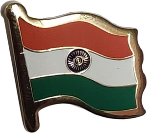 Karibu Tricolor India Flag Lapel Pin for Coat, Original Brass Metal ...