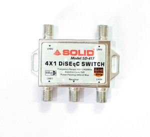 Solid SD-417 4 IN1 DISEQC LNB MULTI SPLITTER SWITCH Media Streaming ...
