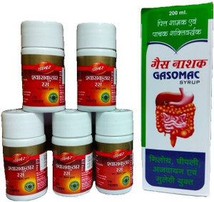 Dabur Shwaskuthar Ras 40 Tablets Pack of Five (5) Gasomac 200ml Price ...