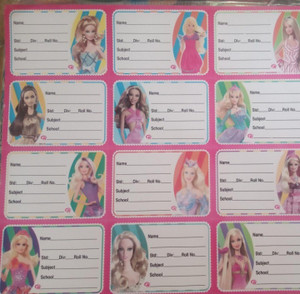 Super Easy 6.33 cm Barbie Girls Mixed Design Name Slip Note Books ...