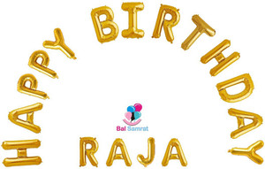 Flipkart.com | Bal samrat Solid "HAPPY BIRTHDAY RAJA" Name Decoration ...