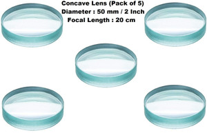 ERHIndia (Pack of 5) Concave Lens (50 mm Diameter) (Focal Length 20 cm ...