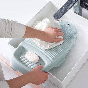 Newvent Plastic Laundry Washing board with Soap Holder, Anti Slip/Non ...