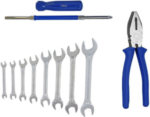 DUMDAAR Hand tool kit 8pc Chavi Wrench 2in1 Screwdriver and 8inch Plier ...