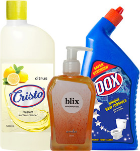 CRISTO Citrus Fragrant Surface Cleaner (500 ML) with Blix Handwash Gel ...