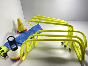 RIO PORT Agility Speed Hurdle 6 inch Set of 6 | Speed Ladder 4 Meter ...