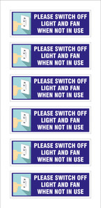 Color Crafts 30.48 cm Please Switch Off Lights When Not In Use Sign ...