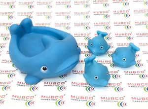 Mubco Cute Rubber Dolphin Family Bathtub Toys | Floating Dolphin Bath ...