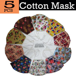 V-NOX Avira multicolor cotton Flower Print kids mask Reusable, Washable ...