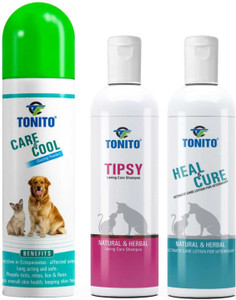 TONITO DUSTING POWDER + SHAMPOO COMBO Flea and Tick, Anti-fungal, Anti ...