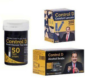 Control D ControlD50Stripwith100lancet+swabs 50 Glucometer Strips Price ...