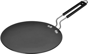 EUGLE MART Hard Anodised Tawa with Steel Handle Aluminium Chapati Tawa ...