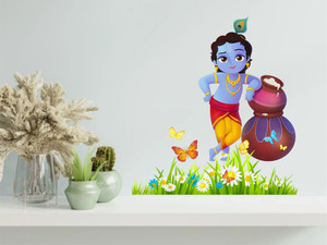 ArtCreative 81 cm Lord krishna wall sticker for home décor Self ...