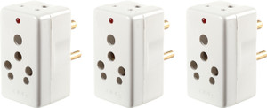 CONA Glossy 2076 3-Pin Multi Plug Adapter with Neon LED Indicator 6/16A ...