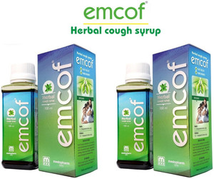 Emcof Herbal Cough Syrup : Fast Relief : Non Drowsy : For Young and ...
