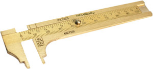 THE LABWORLD Pocket Brass Vernier caliper slide caliper 100 mm 4 inches ...