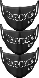 ComicSense Baka logo Anime Printed Face Mask MASK-3PC-BAKA Reusable ...