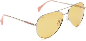 Buy HRX by Hrithik Roshan Aviator Sunglasses Yellow For Men Online ...