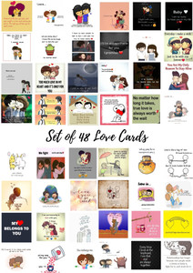 Productlance Set of 48 Cute Romantic Love Cards for Decoration ...
