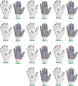 Techtion Nitrilon Multipro White-Grey Half-Dip Coating Safety Gloves ...
