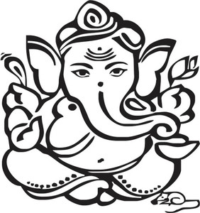 Artistic Media 60 cm Ganesh Ji Wall Sticker Self Adhesive Sticker Price ...