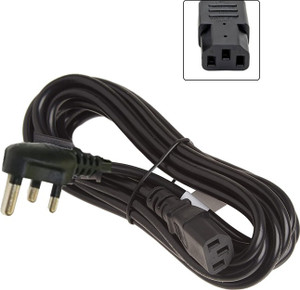 BeerTech Power Cord 1 m 3 Pin Power Cable (Cord) for Desktop Computer ...