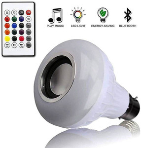Welltech B22 RGB Led Bulb Wireless Music Playback Remote Control Smart ...