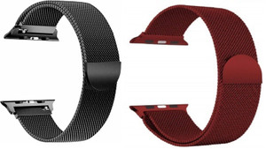 JIGO PLUS Smart Watch Size 42MM / 44MM pack of 2 (Black & Red ...