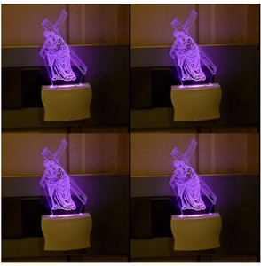 1st Time 3D Illusion Effect GOD Jesus Christ Multi Colour LED Night ...