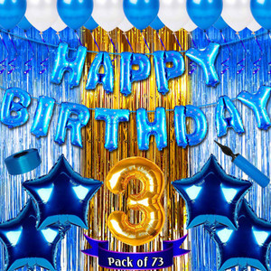 Shopperskart presents Third/3rd Happy Birthday Combo/Kit Pack Material ...