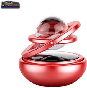 AutoBizarre Metal Body Solar Powered Rotating Red Solar Crystal Car Air ...