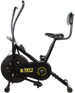 Vicky Air Bike with Moving Handle and Back Rest Dual-Action Stationary ...