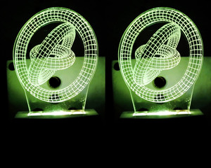 3D Illusion LED Light Night Lights for 7 Colors Led Changing Lighting ...