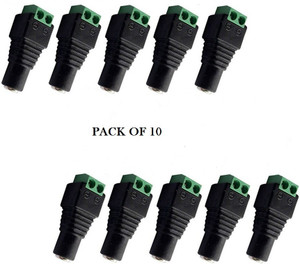 99Gems DC Pin Connector Female With 2 pin Screw Terminal (10 NOS ) Wire ...