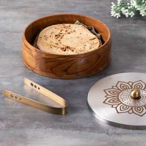 nestroots Casserole Wooden hot Box Set for Kitchen | chapati Box Food ...