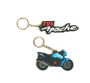 ShopTalk Tvs Apache Bike & Logo Rubber Pack of 2 Key Chain Price in ...