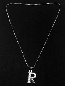 ROYALSHOP R NAME LOCKET /PENDANT FOR BOYS /GIRLS /MEN /WOMEN -1 Silver ...