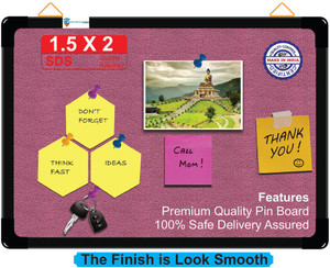 sunway Display Systems 2*1.5 ft. Pink Notice Board/Pin Board/Bulletin ...