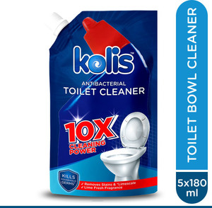 kolis Antibacterial Toilet Bowl Cleaner, 180ml each Lemon Liquid Toilet ...