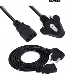 samest 3 Pin PC Power Cable IEC Mains Cord for Desktop/Monitor/SMPS ...